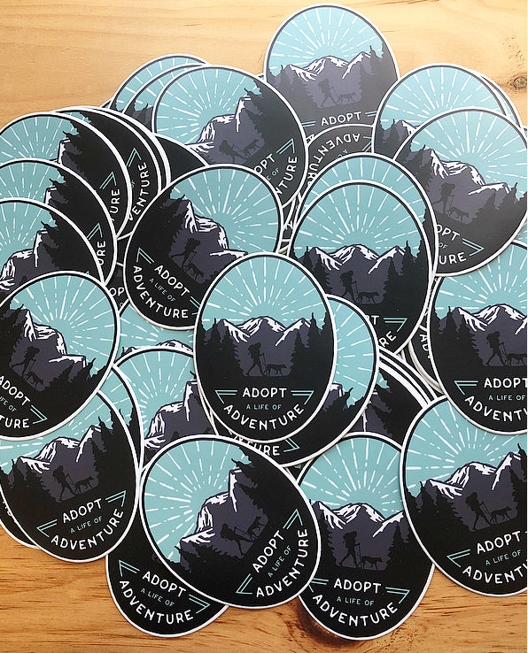 Adopt a Life of Adventure Sticker – Off Leash Apparel