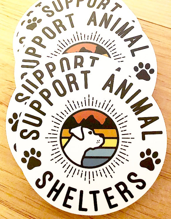 4" Support Animal Shelters Sticker – Off Leash Apparel